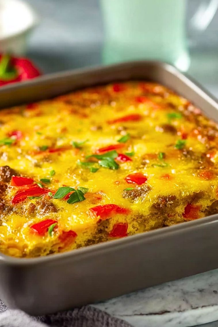 Juicy Crustless Sausage And Pepper Quiche - Cook Craze