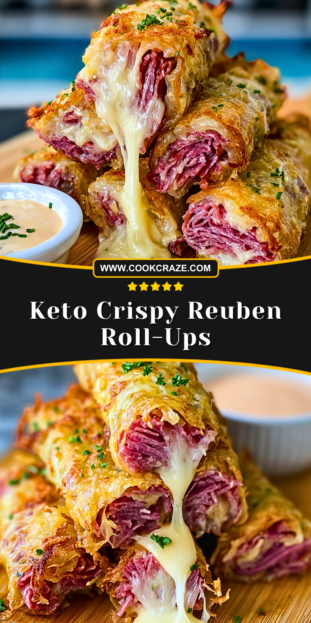 Keto Crispy Reuben Roll-Ups - Cook Craze