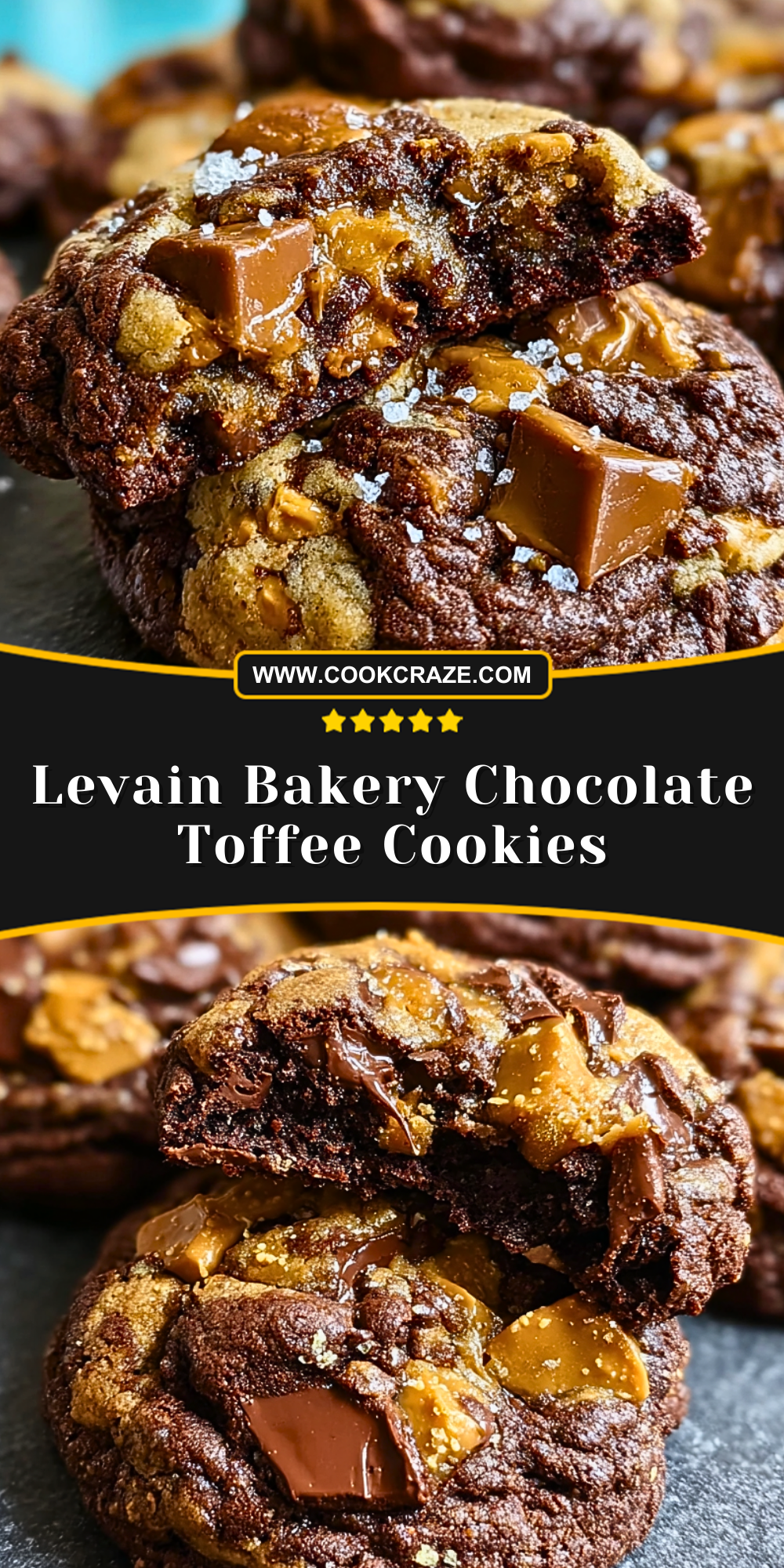 Levain Bakery Chocolate Toffee Cookies - Cook Craze