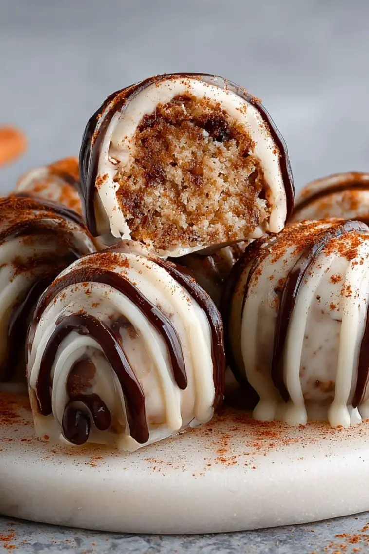 No-Bake Cinnamon Roll Truffles - Cook Craze