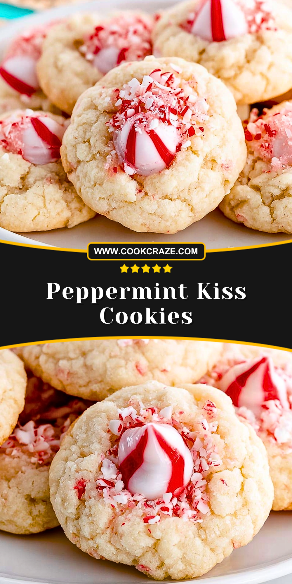Peppermint Kiss Cookies - Cook Craze