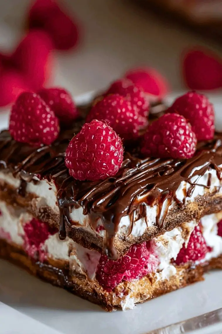 Raspberry Chocolate Lasagna - Cook Craze