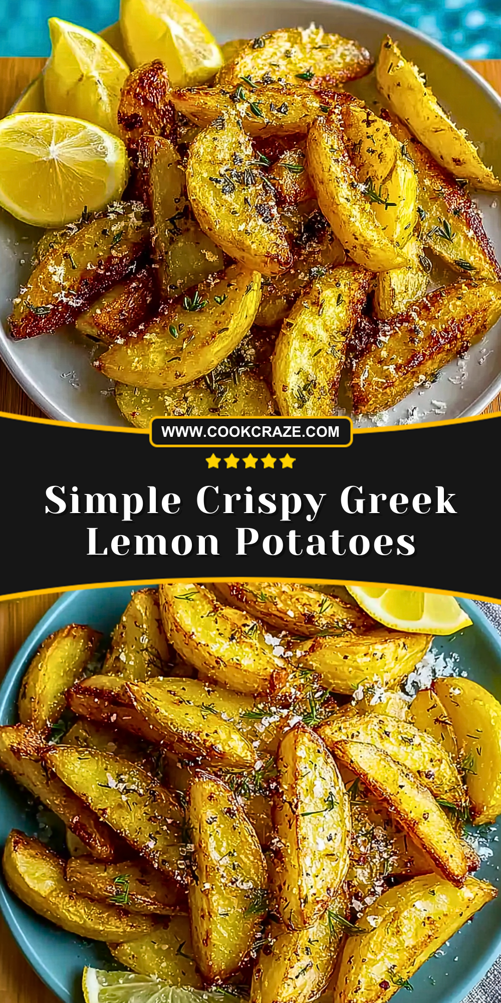 Simple Crispy Greek Lemon Potatoes - Cook Craze