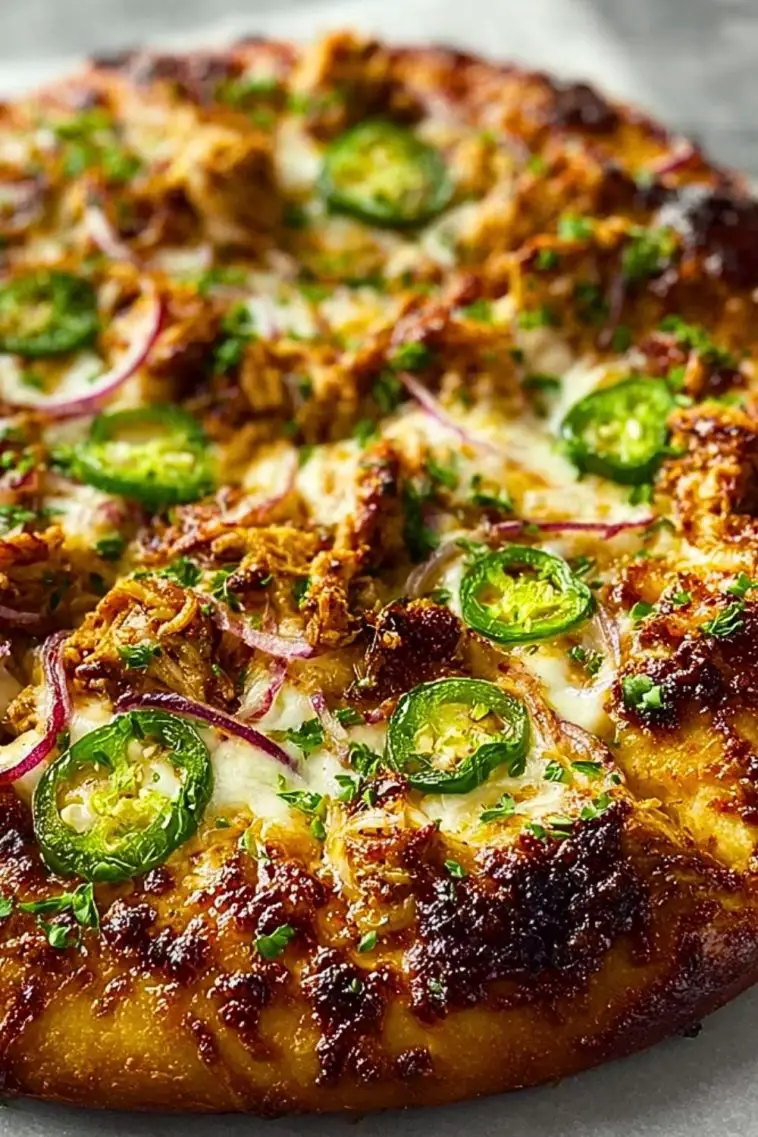 Spicy Chicken and Pickled Jalapeño Pizza - Cook Craze