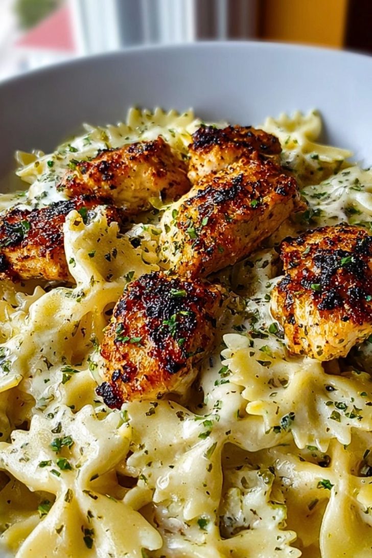 Cheesy Garlic Butter Chicken Bowties with Mozzarella Cream Sauce - Cook ...