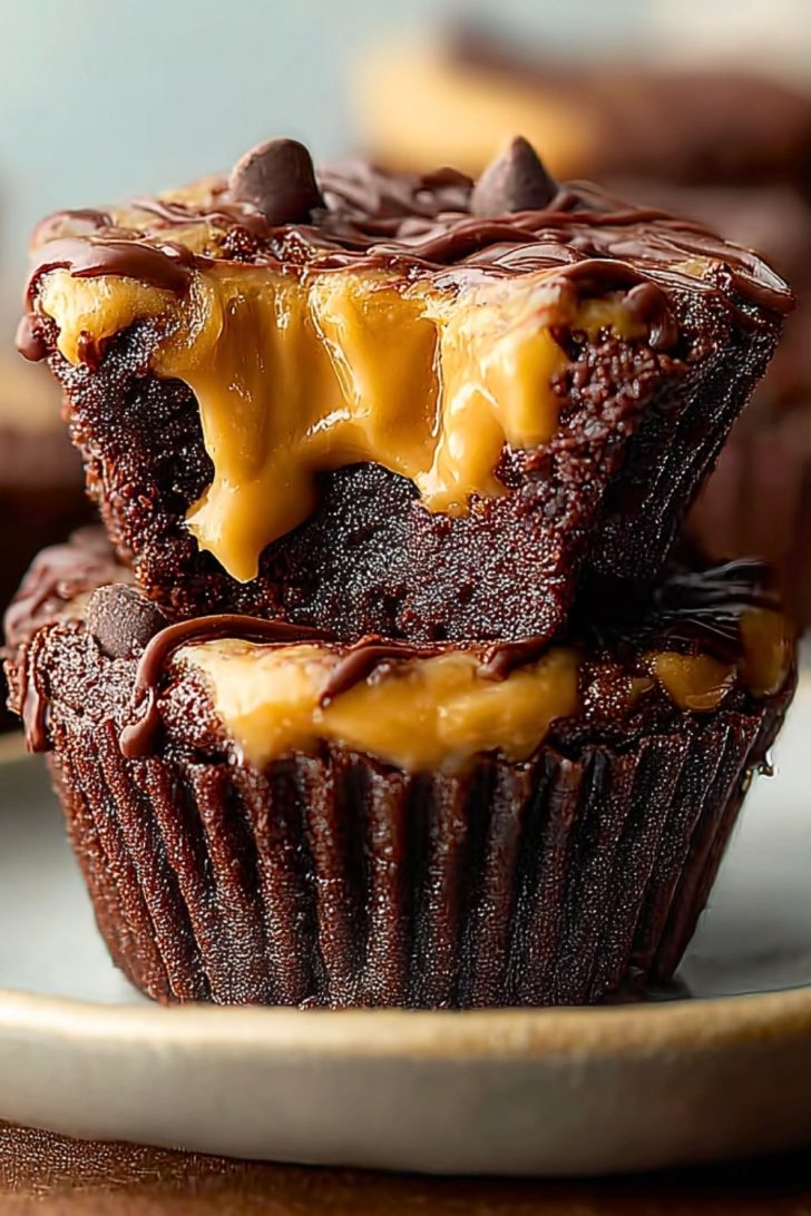 Peanut Butter Brownie Cups - Cook Craze
